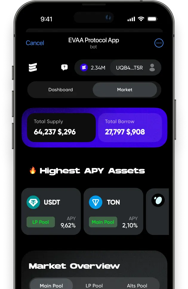EVAA - The first decentralized lending protocol on TON